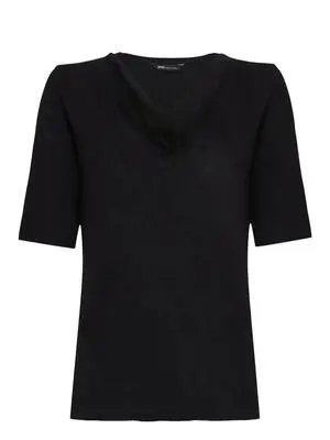 UMA | RAQUEL BLAY Arsenal Cowl-neck Ribbed Top - Black
