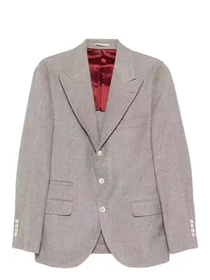 Brunello Cucinelli Three-button Wool Blazer - Neutrals