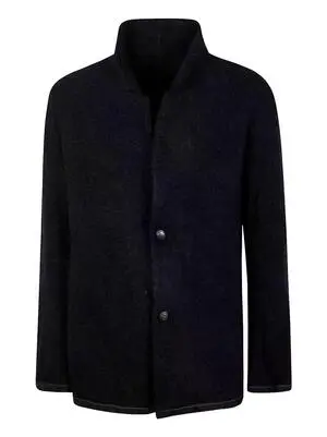 ISAAC SELLAM EXPERIENCE Textured Button-front Blazer - Black