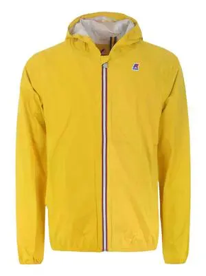K-WAY Hooded Zip-Front Jacket Yellow