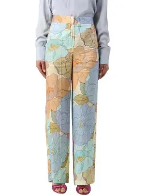 KAOS Floral-print Wide Leg Trousers - Multicolour