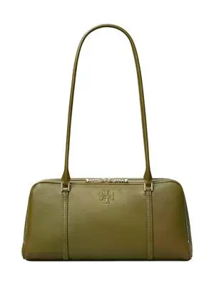 Tory Burch Small Marshmallow Leather Zip-top Bag - Green