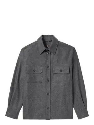 Loro Piana Jim Wish® Flannel Overshirt - Gray