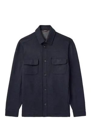Loro Piana Marco Jersey Novalis Overshirt - Blue