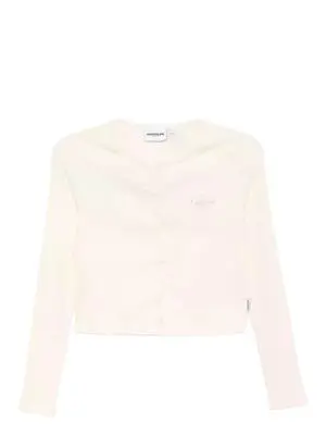CHOCOOLATE Logo-embroidered Top - Neutrals