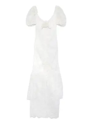 Alessandra Rich Lace Maxi Dress - White