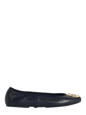 Tory Burch Minnie Leather Ballet Flats - Black