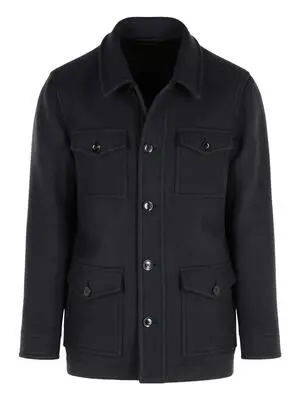 TOM FORD Virgin Wool Jacket - Navy