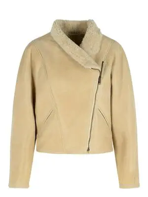 Isabel Marant Blondine Shearling Jacket - Beige