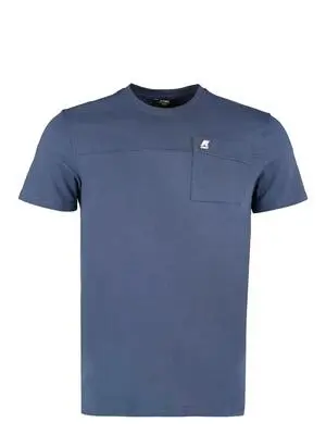 K-WAY Patch-pocket Cotton T-shirt - Blue