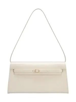 VERAFIED Leather Shoulder Bag Ivory
