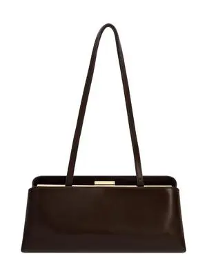 VERAFIED Leather Handbag Brown