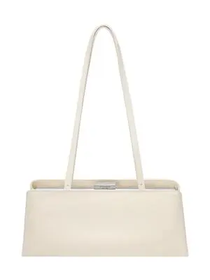 VERAFIED Leather Handbag Ivory