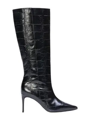 BLACK SUEDE STUDIO Ember Croc-Effect Leather Boots Black