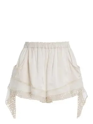 Isabel Marant Ildana Silk Shorts Ivory