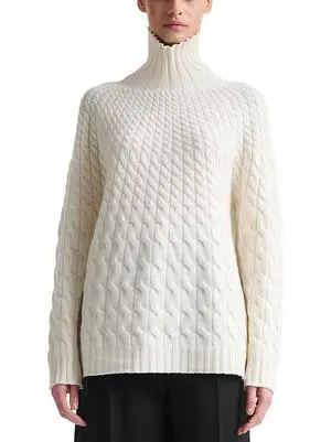 Altuzarra Augie Cable Knit Sweater - Ivory