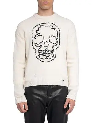 Zadig&Voltaire Marko We Skull Wool Sweater - Ecru