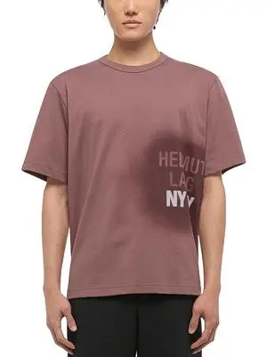 Helmut Lang Spray Relaxed Fit Graphic Logo Tee Peppercorn