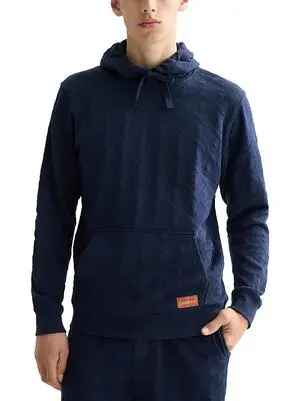 Scotch & Soda Jacquard Terry Hoodie - Peacoat