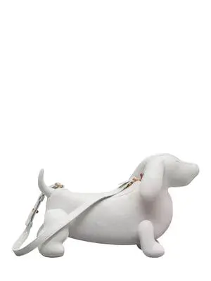Thom Browne Hector Leather Shoulder Bag - White