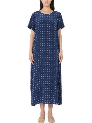Max Mara Revere Silk Midi Dress - Navy