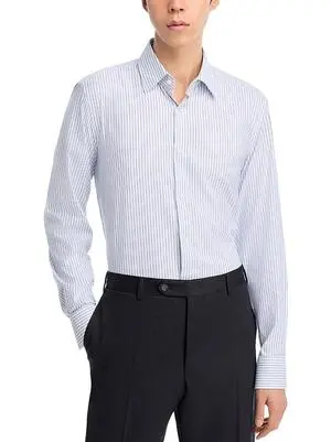 BOSS Hank Slim Fit Stretch Button-front Shirt - Light Pastel Blue