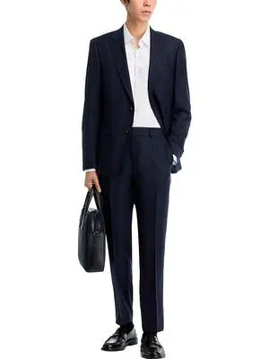 BOSS H-huge Chalk Stripe Slim Fit Suit - Dark Blue