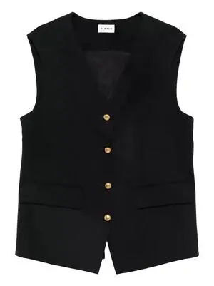 P.a.r.o.s.h Button-fastening Wool-blend Gilet - Black