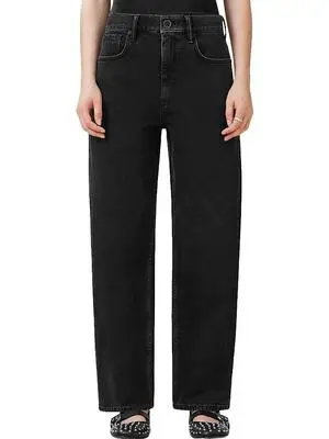 ALLSAINTS Sadie High-rise Ankle Barrel Jeans - Washed Black