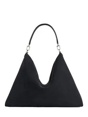 TOTÊME Bevel Suede Shoulder Bag - Navy