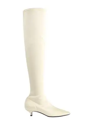 TOTEME Satin Knee-high Boots - Milk