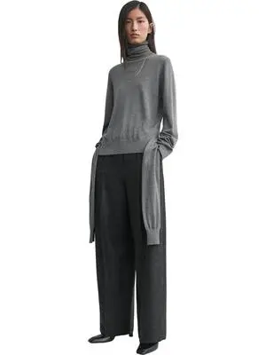 TOTEME Double-sleeve Turtleneck - Mid Grey Melange