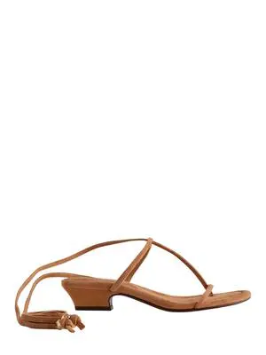 Madewell The Maycie Lace-up T-strap Suede Sandals - Sunbaked Clay