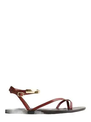 Madewell The Vira Bangle Ankle-wrap Sandal - Cherry Wood