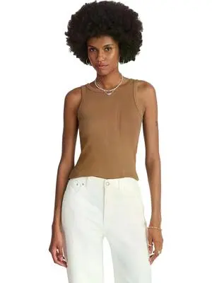 Madewell Regenerative Cotton High-neck Tank - Faded Birch