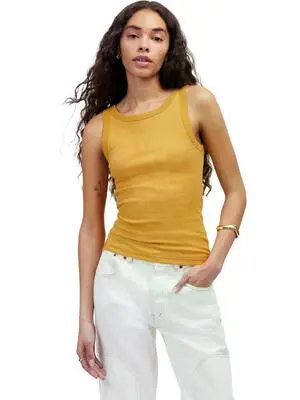 Madewell Regenerative Cotton High-Neck Tank Pollen