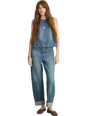 Madewell The Pieced Barrel-leg Full-length Jean - Mosby Wash