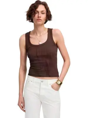 Madewell Generative Cotton Ribbed Tank Roasted Chicory