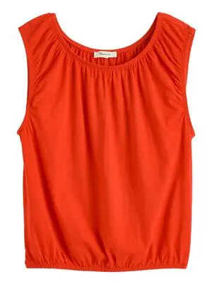 Madewell Bubble-hem Tee - Bright Flame