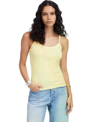 Madewell LESET Pointelle Tank Canary