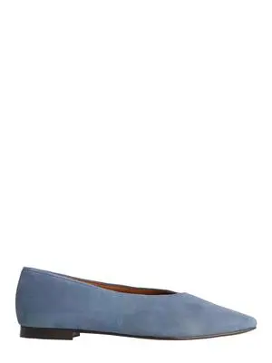 Madewell The Mylie Suede Ballet Flats - Basalt Blue