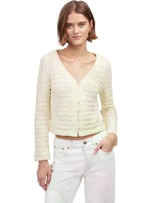 Madewell Basket-weave Stitch Long-sleeve Tee - Antique Cream