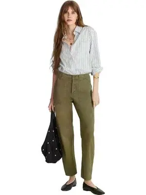 Madewell Tall Utility Barrel-leg Trousers - Safari Khaki