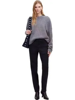 Madewell The Slim Straight Utility Pant In Garment Dye - Deep Indigo
