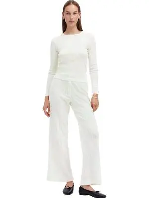 Madewell Madewell X Leset Pointelle Perfect Tee & Pant Set White