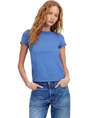 Madewell Essential Slim Tee In Lightweight Cotton Delphinium Blue
