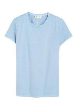 Madewell Essential Slim Tee In Lightweight Cotton Light Pool