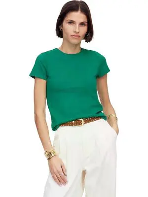 Madewell Essential Slim Tee In Lightweight Cotton Verdant Green