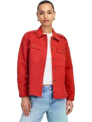 Madewell Easy Utility Shirt-jacket - Crimson