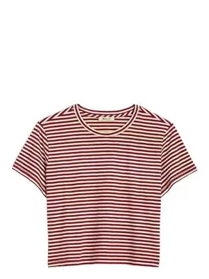 Madewell Madewell Easy Crop Crew Tee In Soft Slub Claret